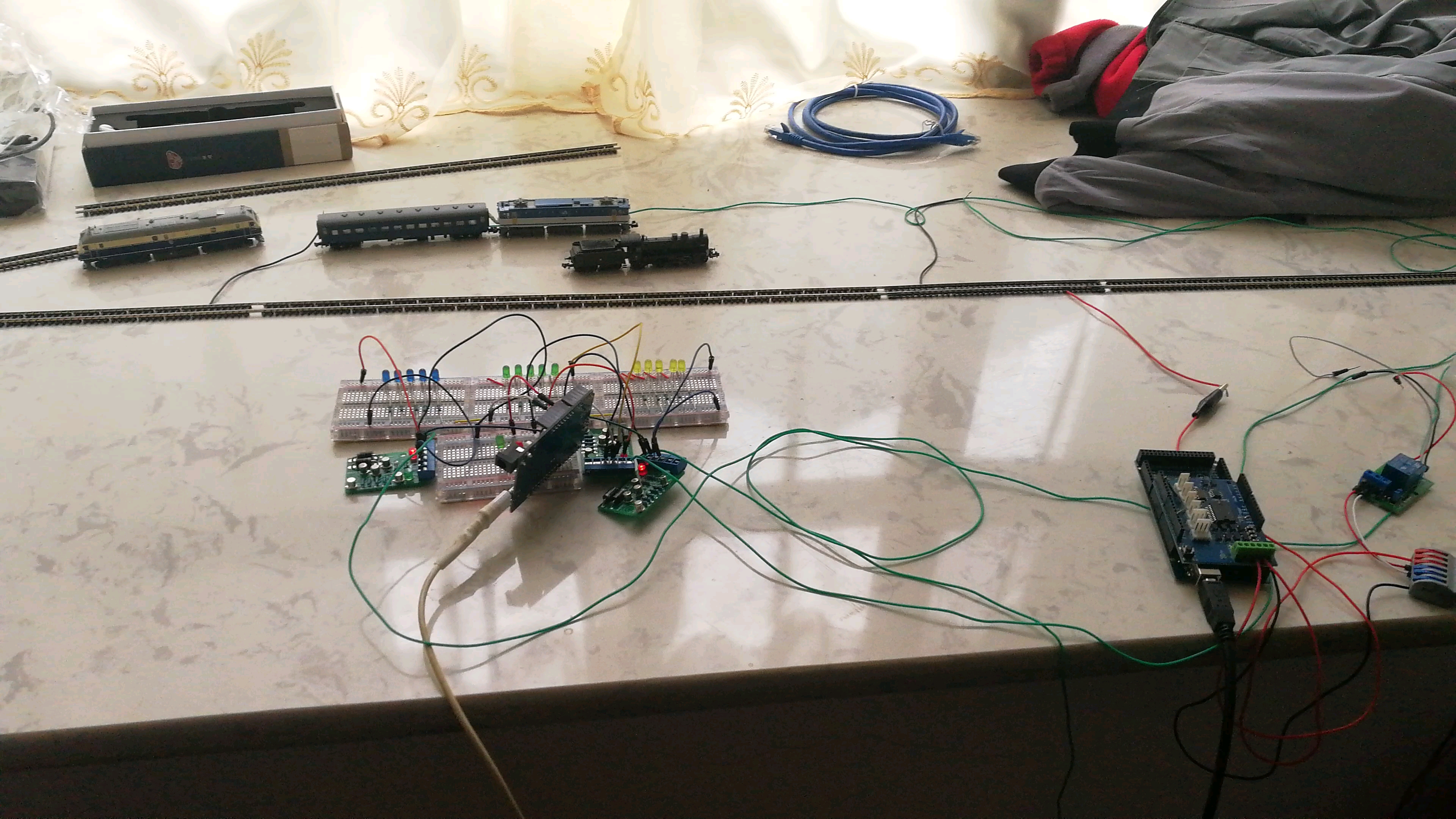 n比例火车位置传感器测试