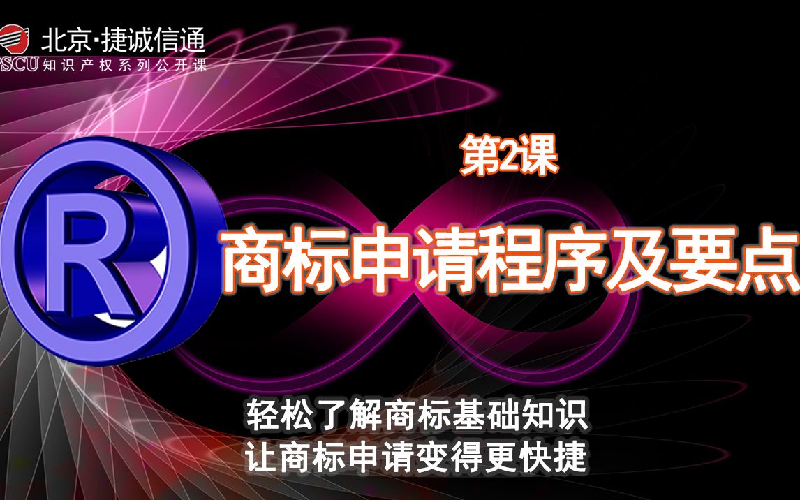商标申请公益课第2课:商标申请程序及要点-让商标申请更轻松快捷