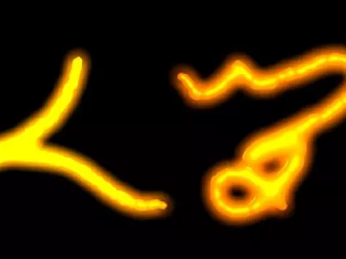 C4D教程 流动的火光文字特效的制作