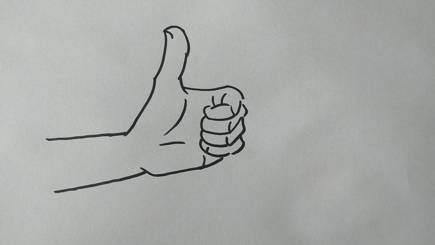 怎么画一个大拇指