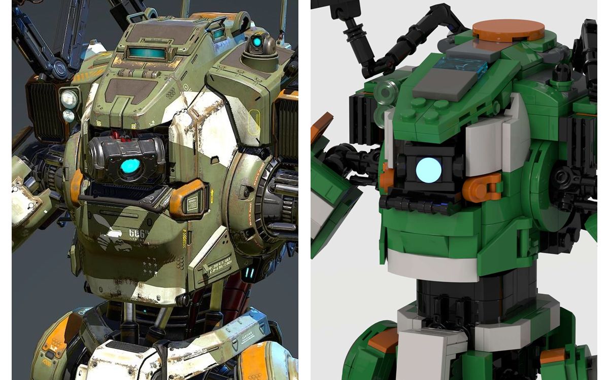 耗时60h,用1119块乐高积木设计《泰坦陨落2》中的BT7274