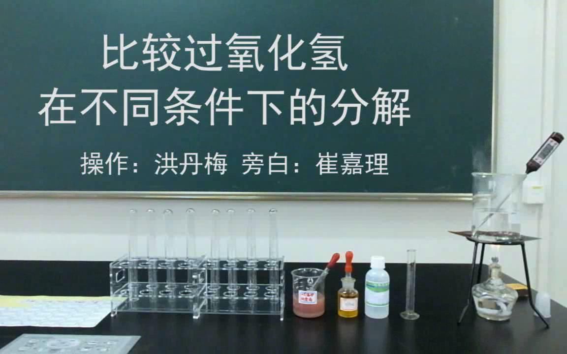 比较过氧化氢在不同条件下的分解