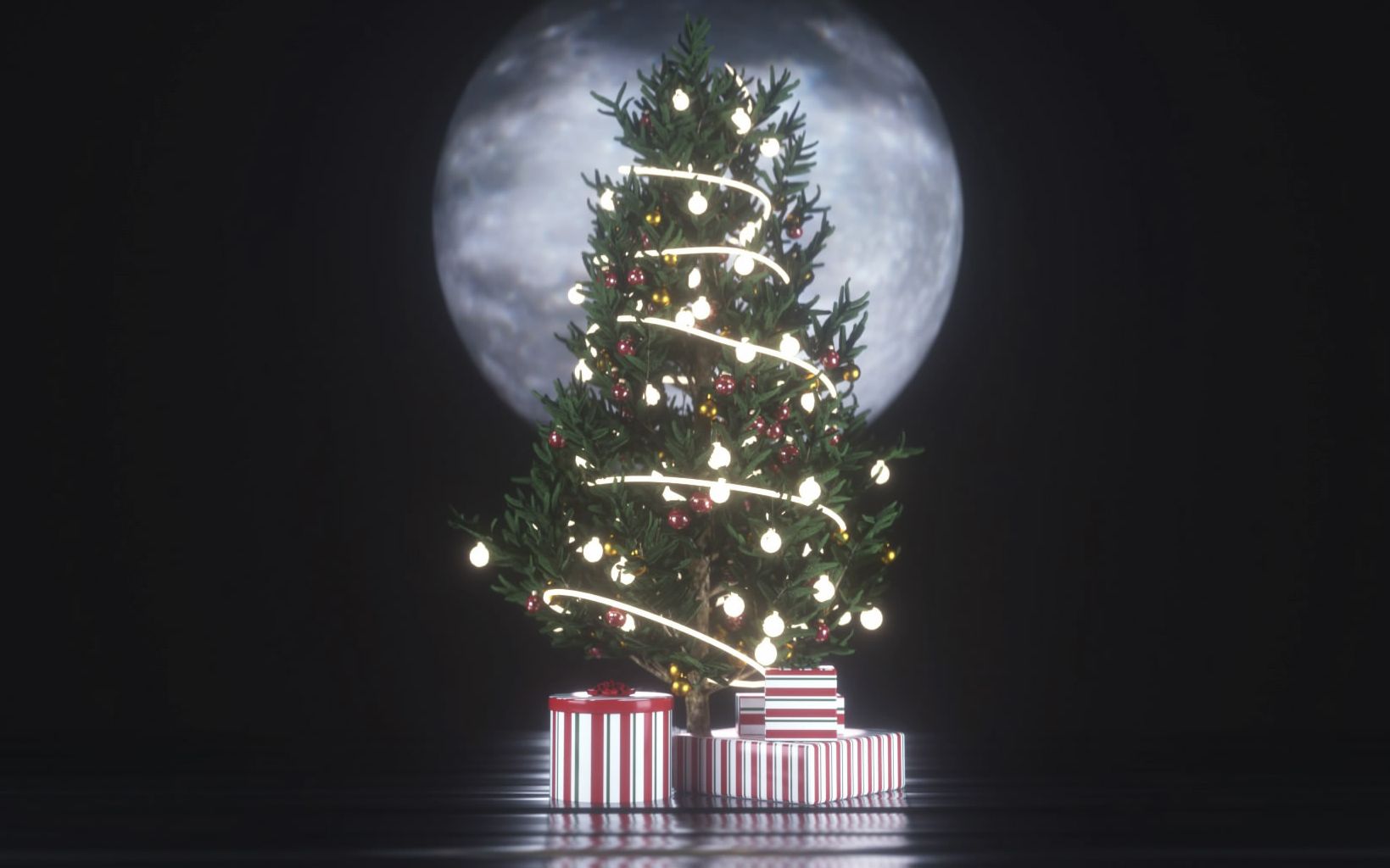 C4D+Octane+SpeedTree制作圣诞树生长动画效果教程(宇宙第一系列...