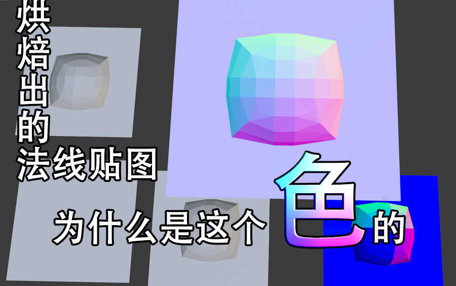 烘焙出的法线贴图为什么是这个色的