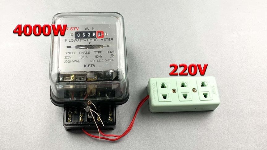 用一个4000W的旧电表改装220V的发电器,快来看看吧