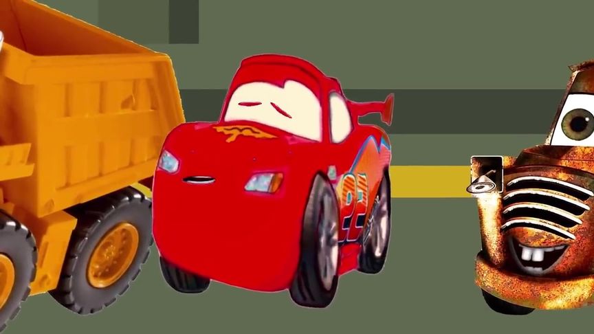 有趣的汽车和火车滑梯-儿童动画片集