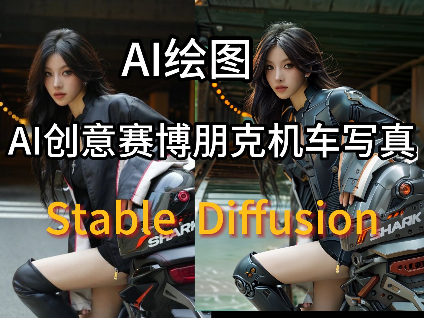 【AI绘画】如何用Stable Diffusion生成赛博朋克风格的写真照?只需...