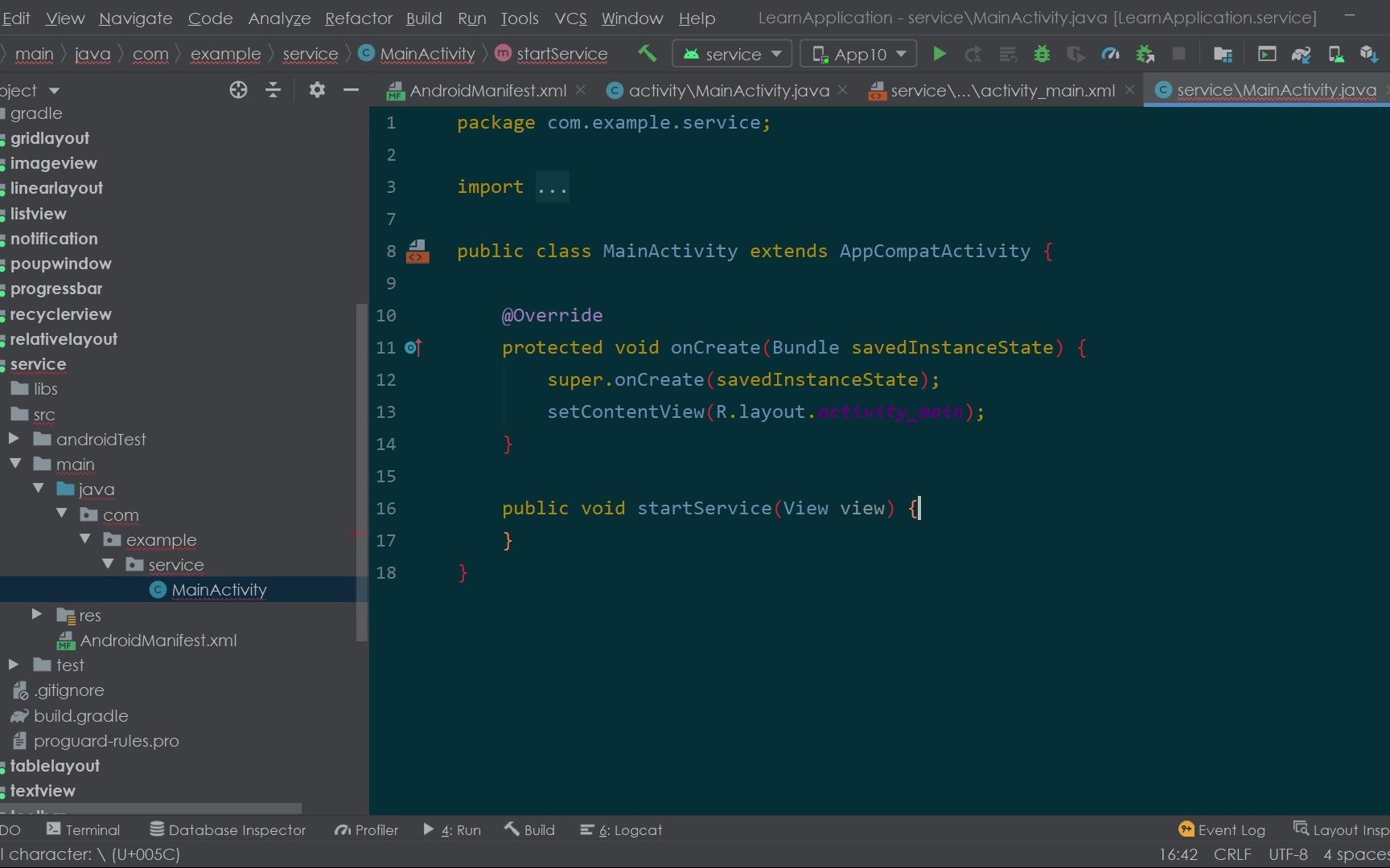 【Android开发教程】(30):四大组件之Service