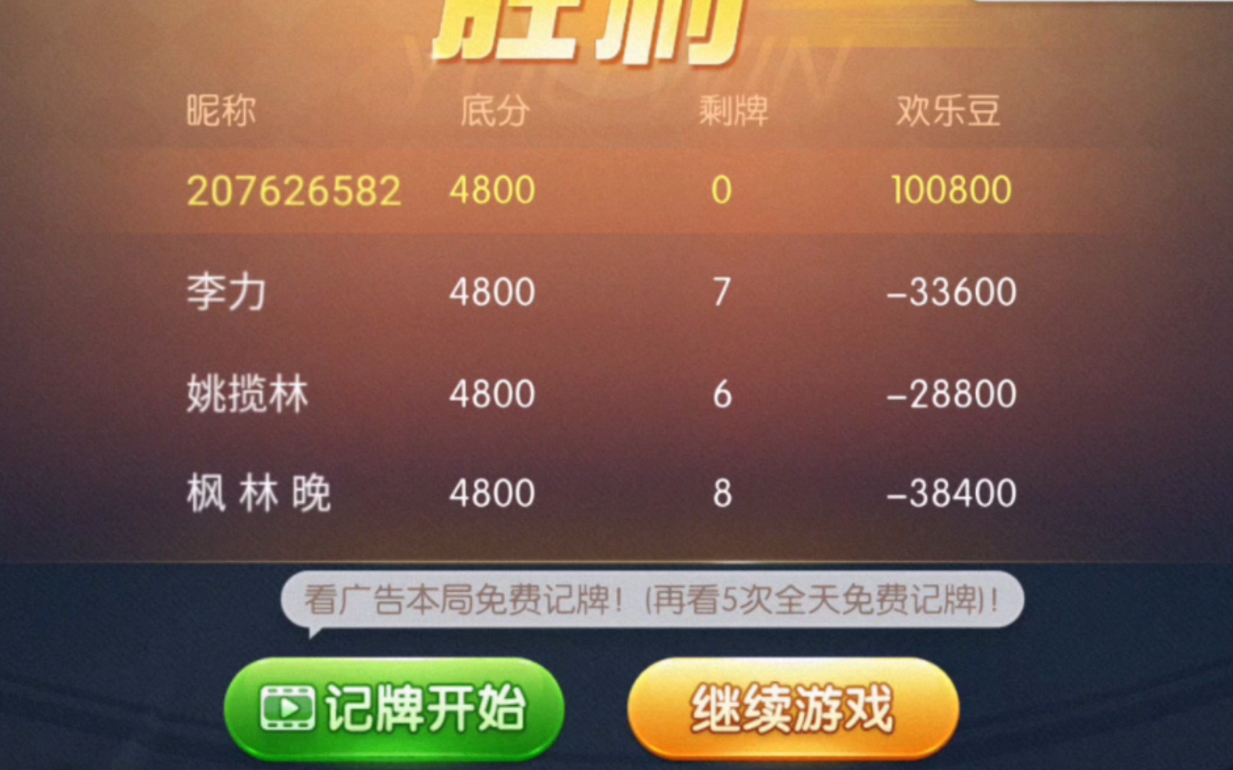 微信小程序斗地主干瞪眼试玩,终于拿个首胜了,哈哈哈哈