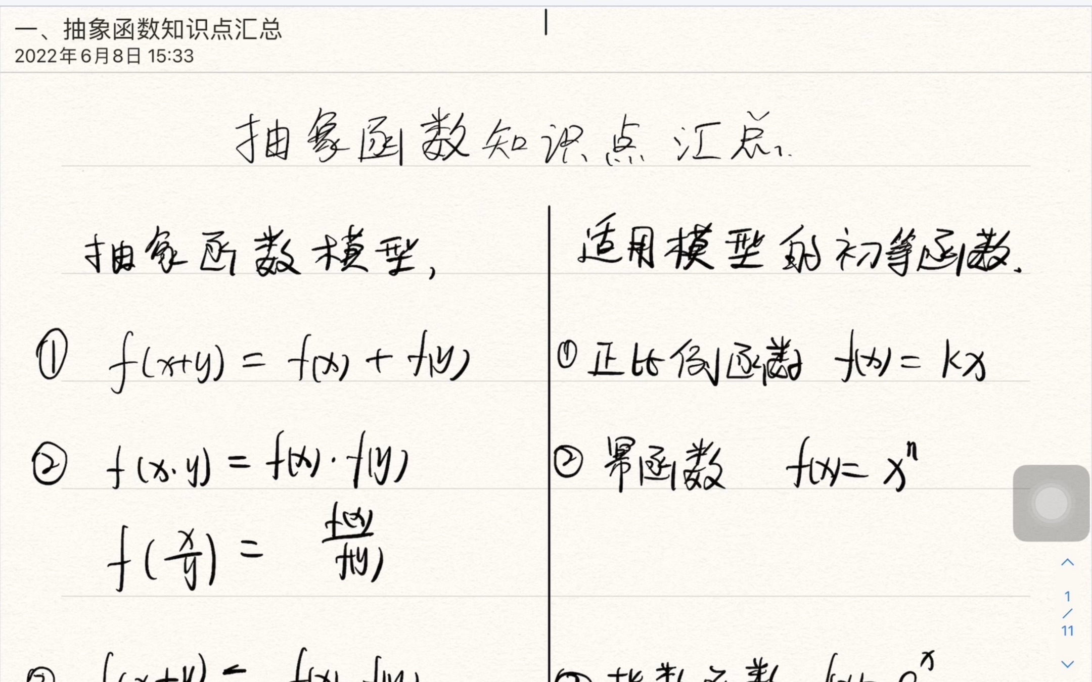 六种抽象函数及其性质的总结,考研高数