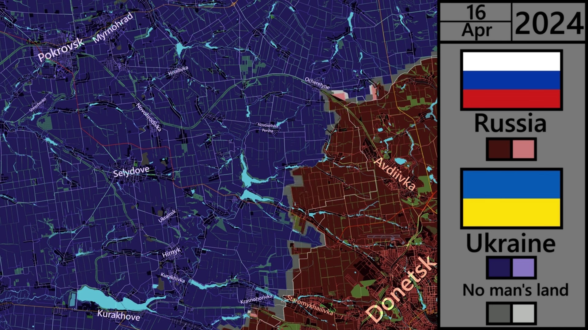 截止2024年12月19日俄乌在红军村方向战线变化