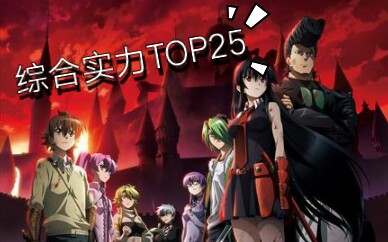 【斩赤红之瞳】综合实力TOP25排行