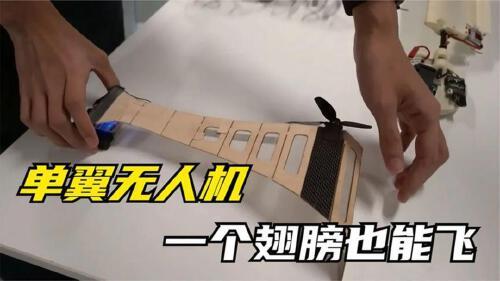 黑科技单翼无人机,飞起来就像回旋镖一样,外号"外星飞行器"