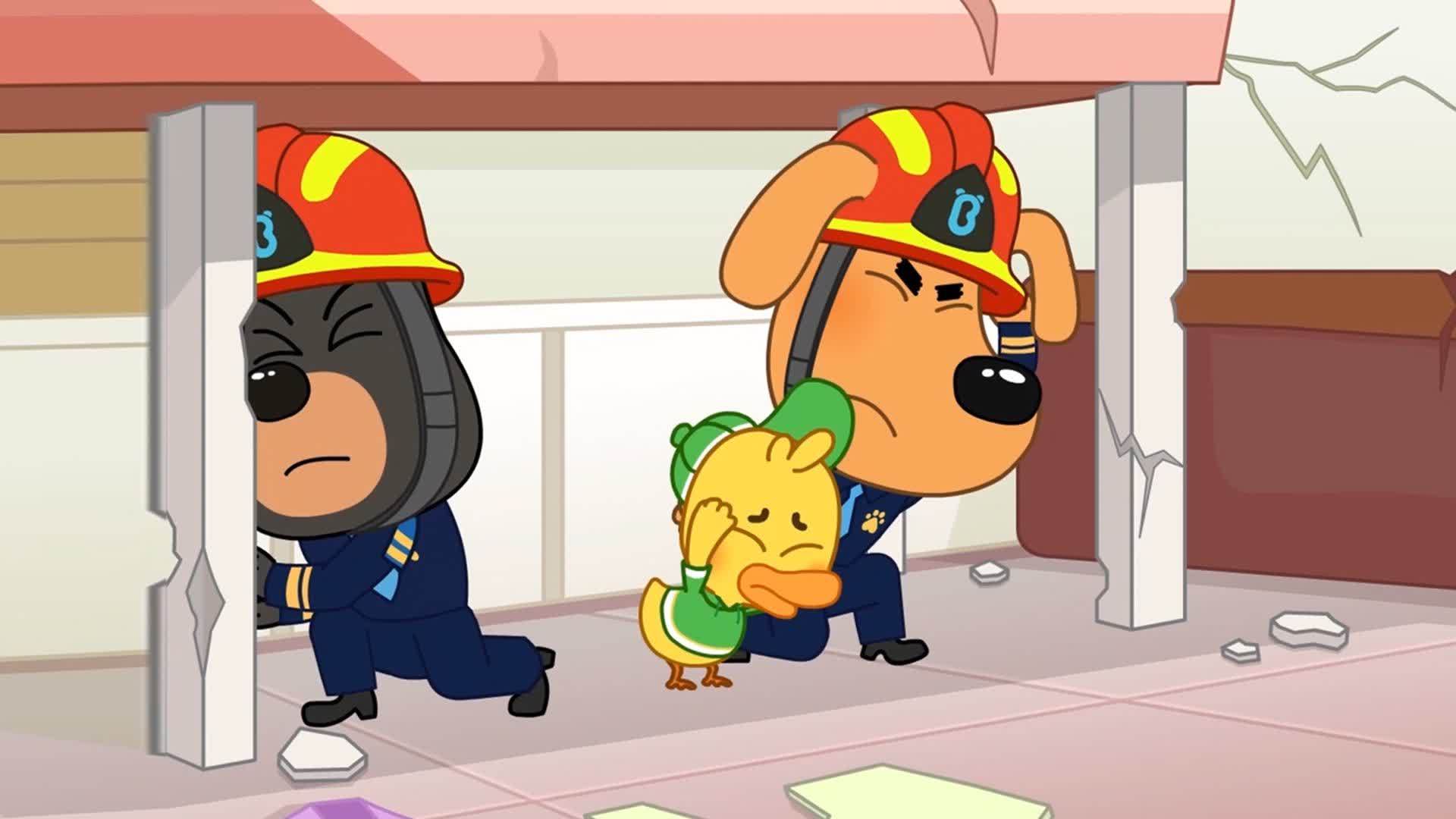 安全警长啦咘啦哆第38集商场地震救援