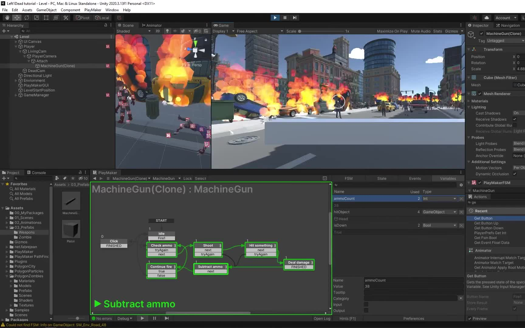 Unity PlayMaker 僵尸大军-教程