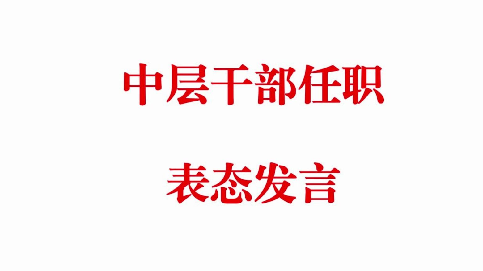 中层干部任职表态发言#文章代写