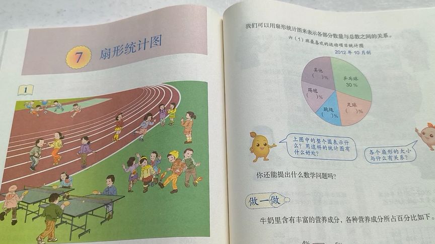 人教版小学数学六年级上第7章扇形统计图+使用毒教材相关问题澄清