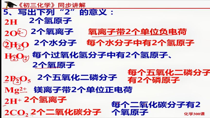 《初三化学》考点:符号前面数字的意义