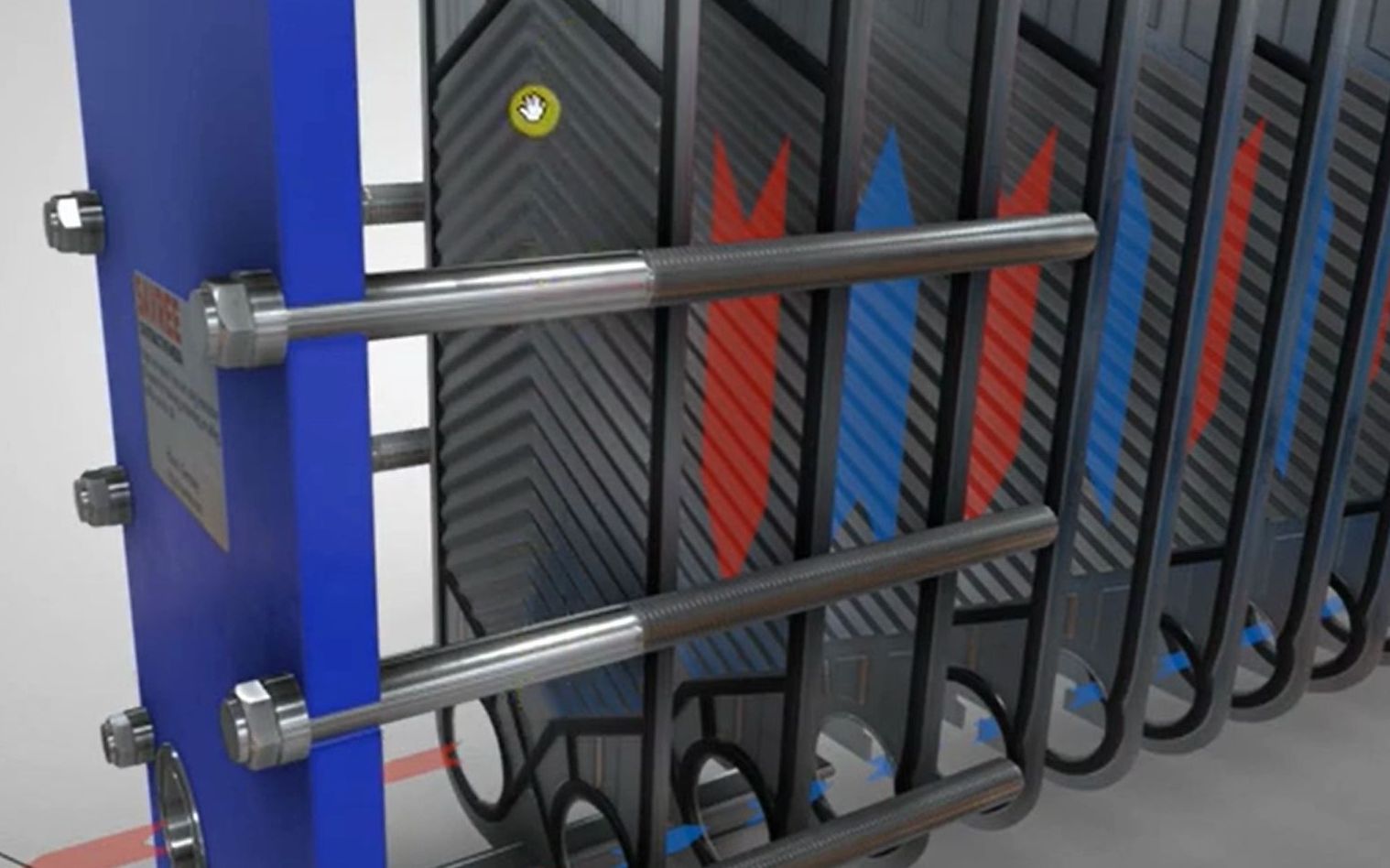 板式换热器的工作原理