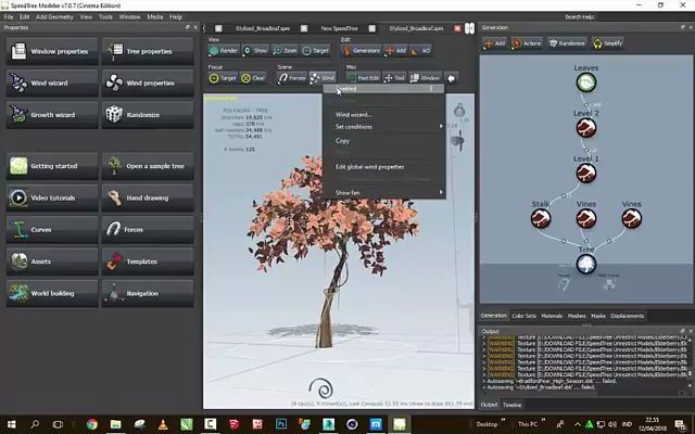 speedtree创建树的生长动画、使用maya和3dmax导出动画