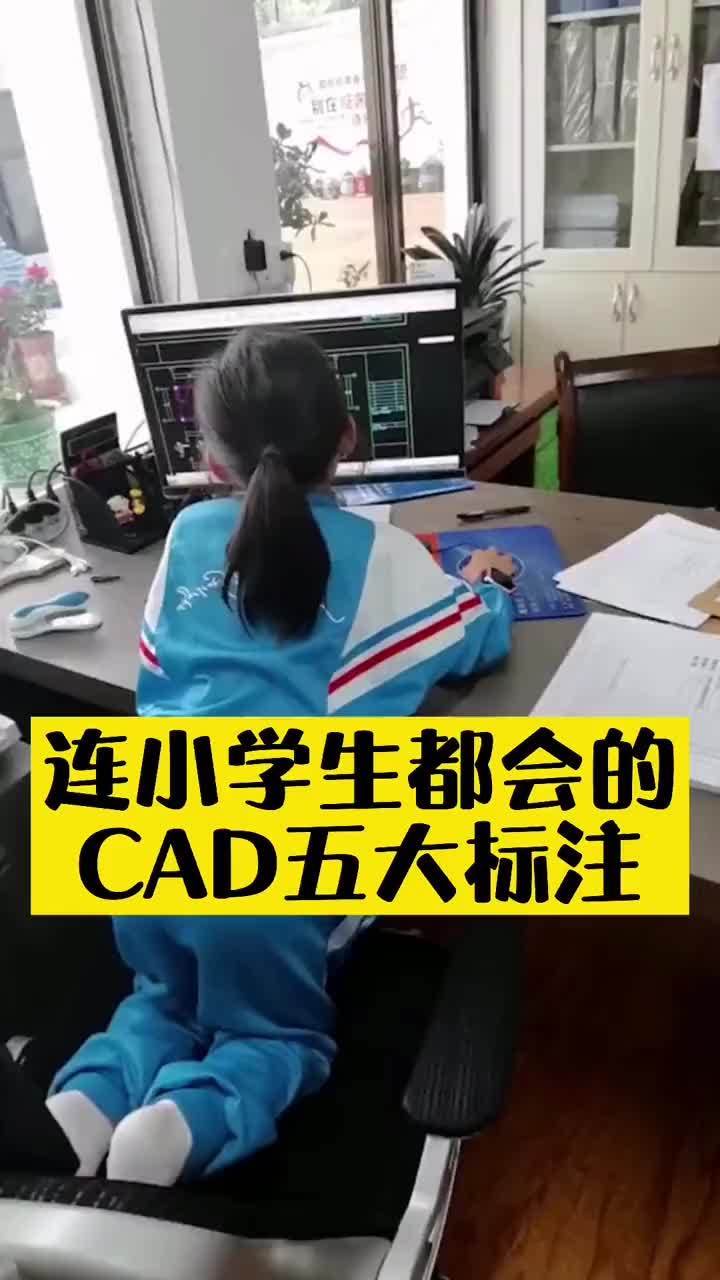 CAD五大标注,新手必会。#cad #cad教程