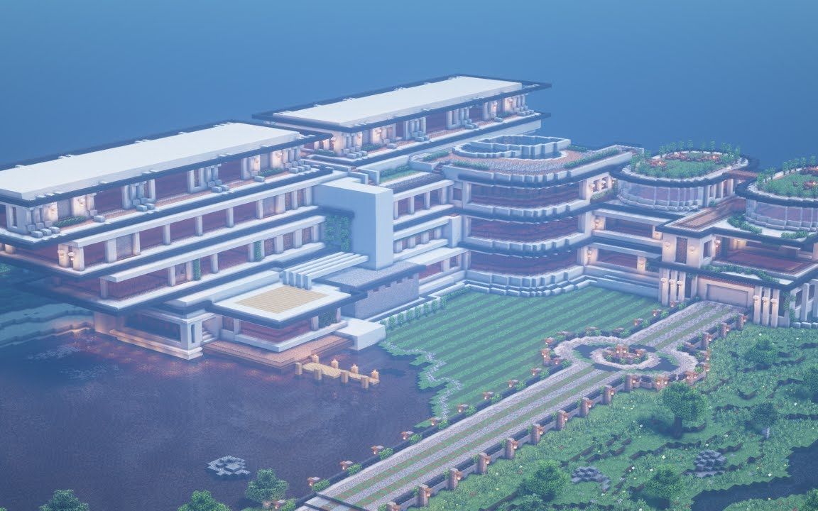 【Minecraft】如何建造现代超级大厦教程(FlyingCow)
