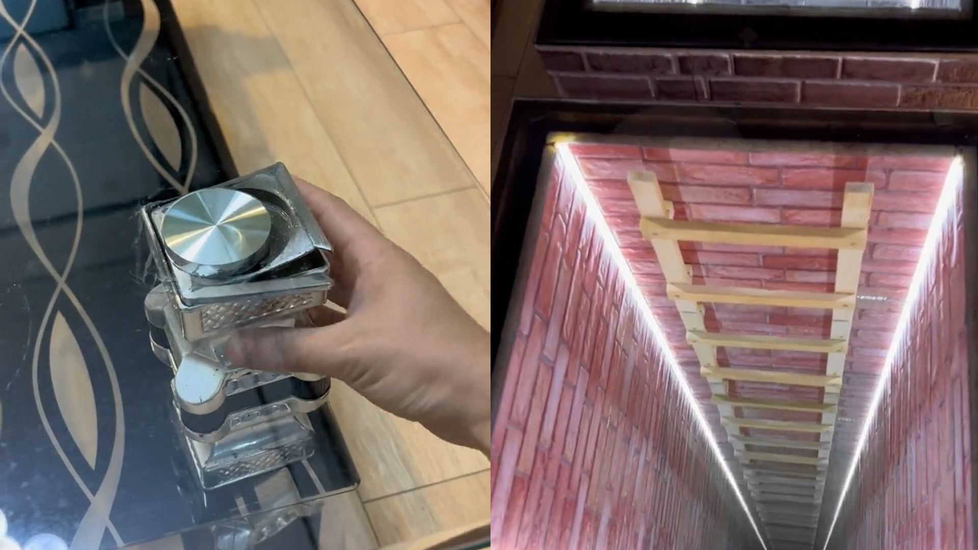 男子自制深渊茶几,全手工打造利用镜子造成视觉效果,成品获怒赞