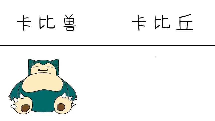 卡比兽VS卡比丘,除了一身肉,其他全靠猜,可爱却是不变的