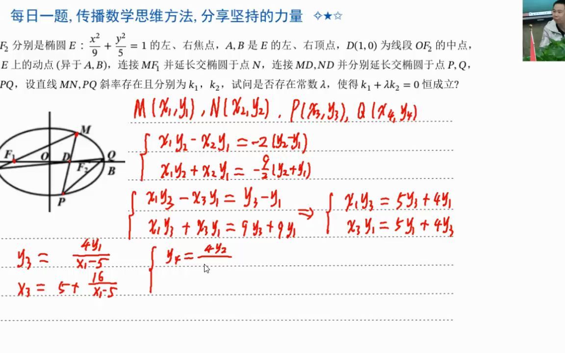 圆锥曲线不联立 截距点差法解斜率比值定值的问题分析