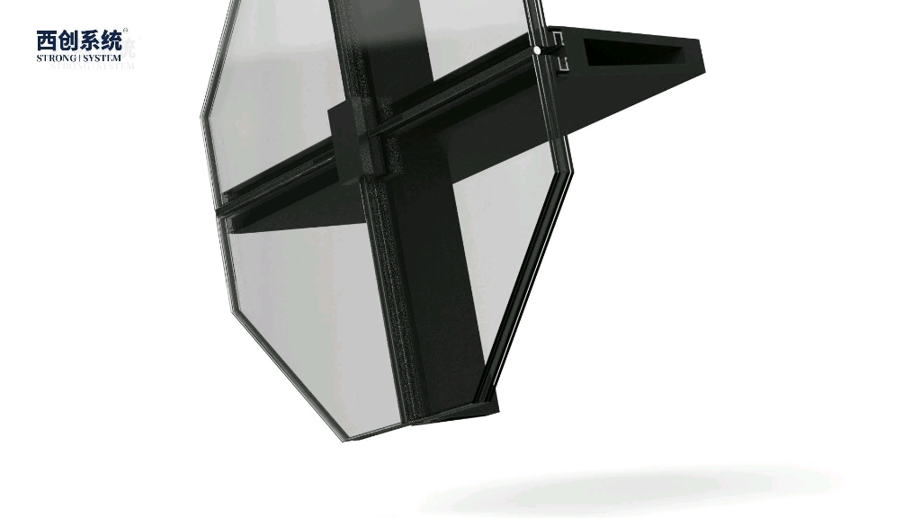 西创系统梯形精制钢系统防火玻璃幕墙门窗隔断专业生产厂家精制钢...