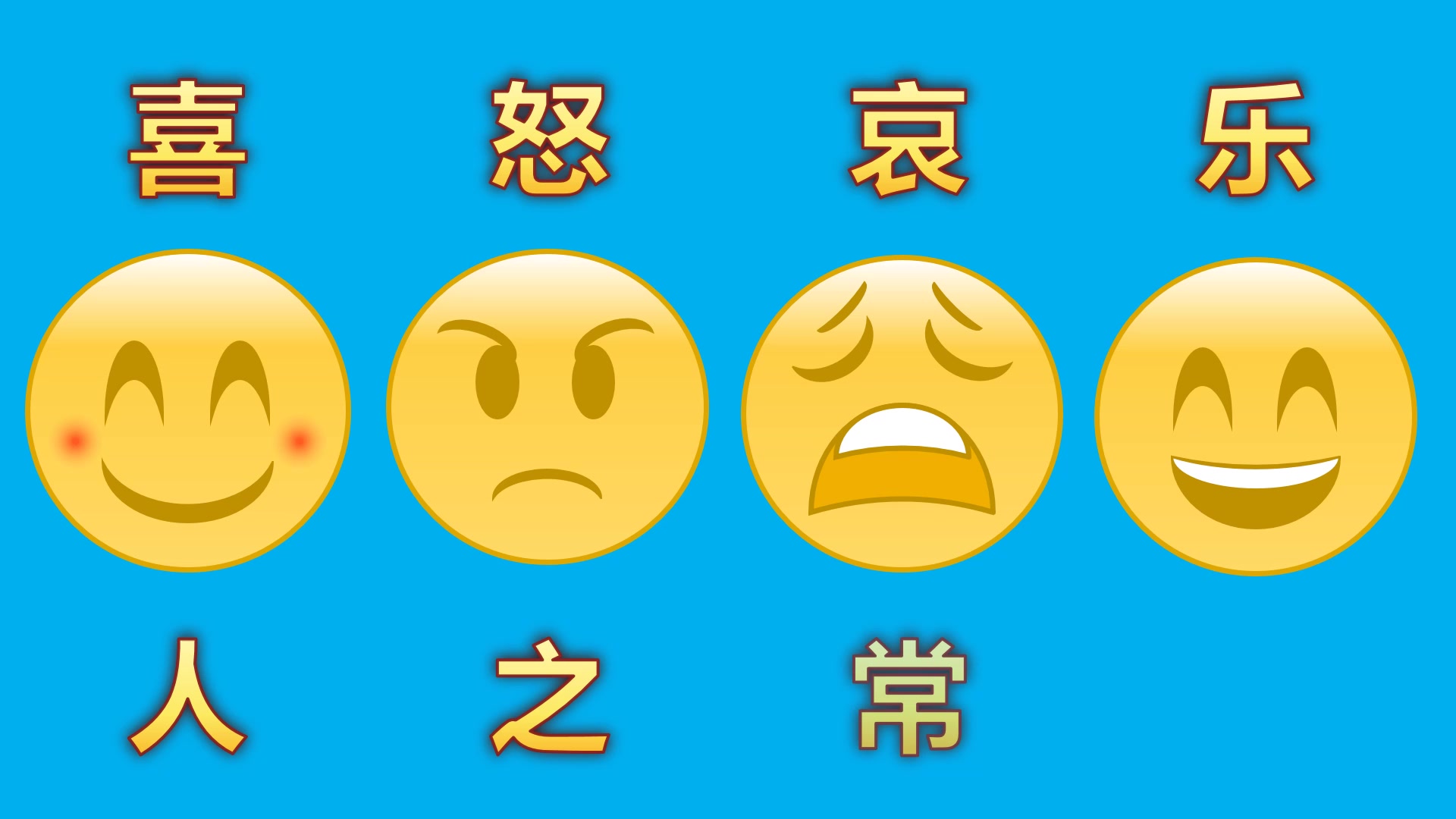 【纯手工PPT】喜、怒、哀、乐四大表情包主演,演绎生活中的喜怒哀乐