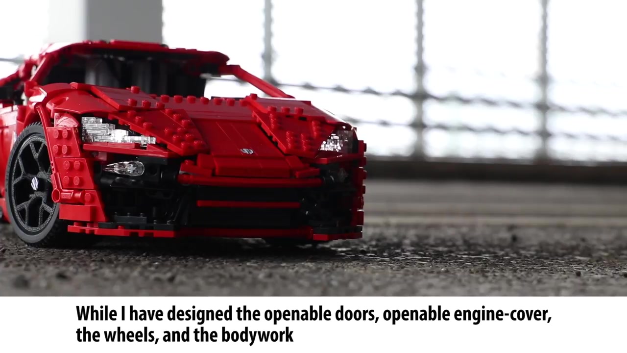 乐高搭建:用乐高做一辆可以遥控的莱肯Lykan Hypersport