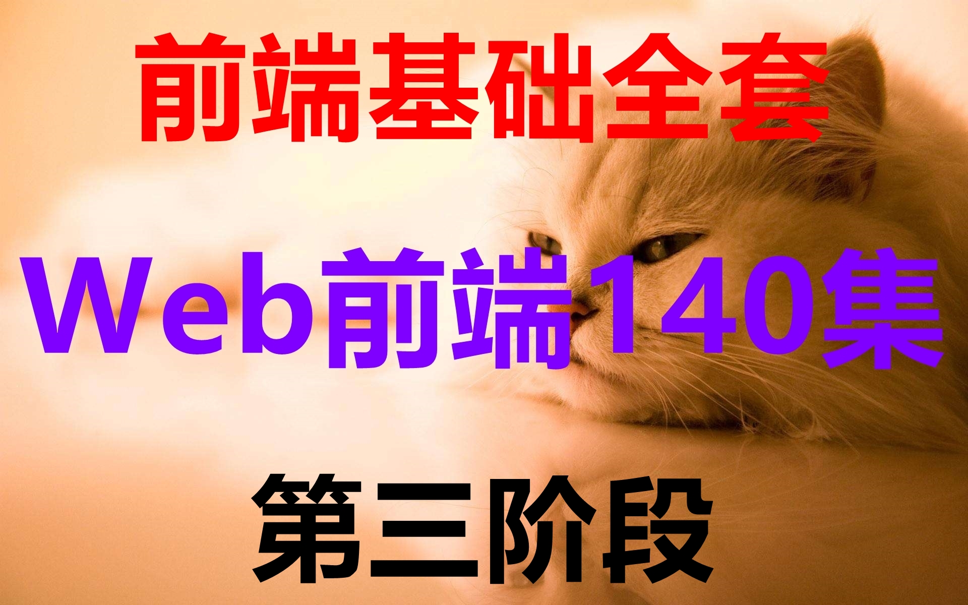 最新前端开发入门教程!web前端基础全套视频教程!web前端小白轻松...