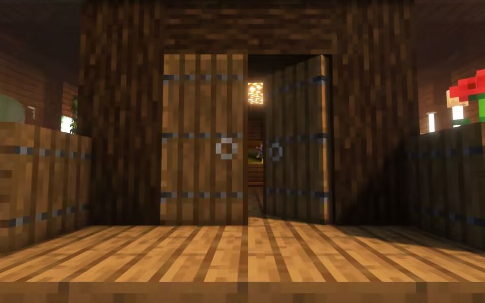 我的世界:近似模组的纯命令平滑开关木门![数据包生存可用]