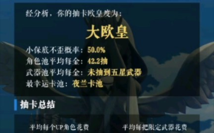 原神抽卡记录分析,哈,我一直认为自己是超级无敌大非酋,怎么回事?
