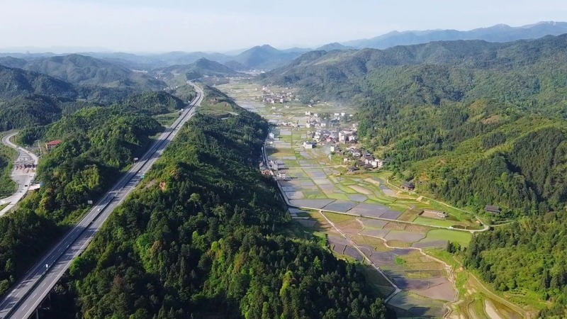 湖南省怀化市,包茂高速,航拍怀化市通道县
