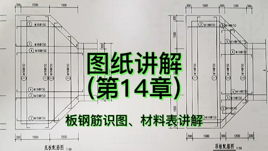 建筑工程:图纸讲解(第14章) 板钢筋识图、材料表讲解@工程量计算