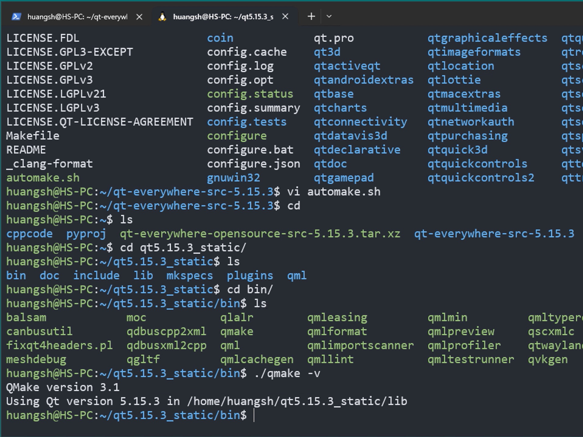 ubuntu从零开始编译qt5.15.3