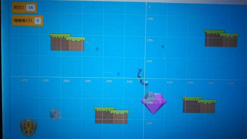 量子危机 编程猫kitten 源码编辑器 第三个自制游戏:元气走位