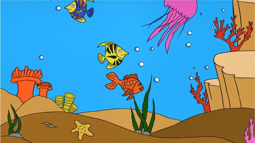 儿童简笔画-海底世界