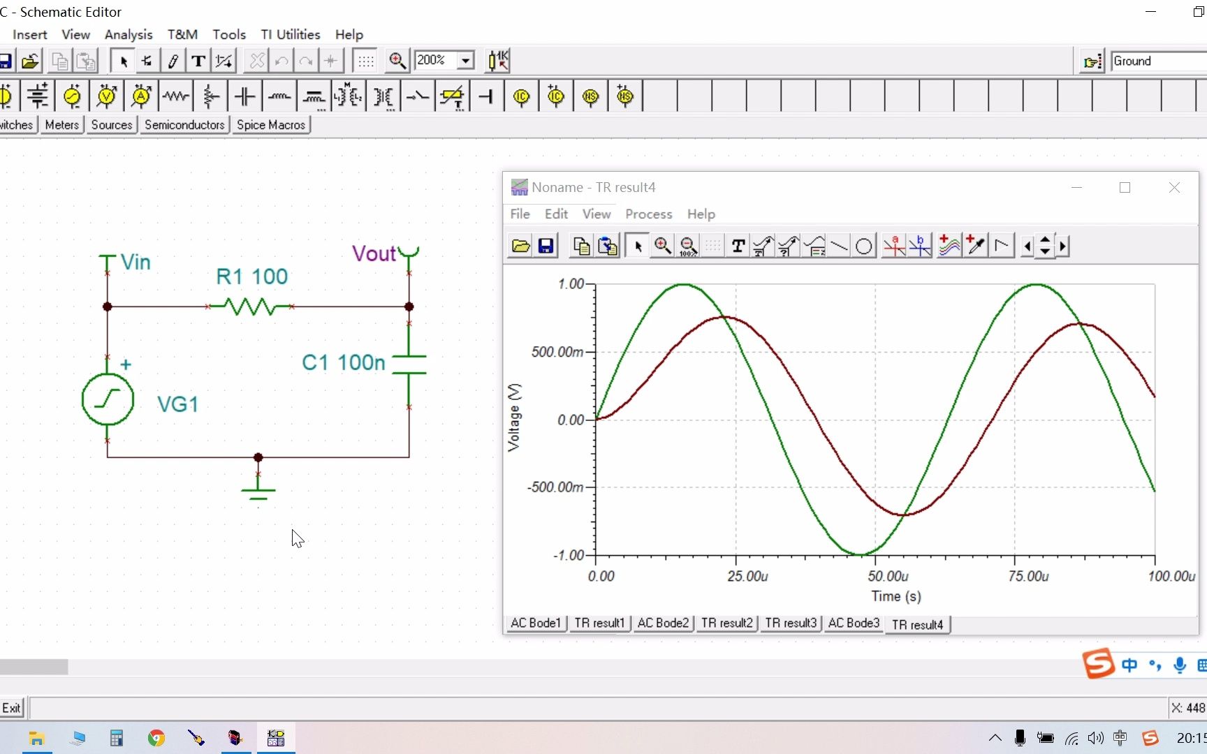 从时域和频域认识RC低通电路的滤波特性