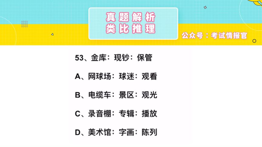 真题解析53-类比推理 #公务员 #公考 #事业单位
