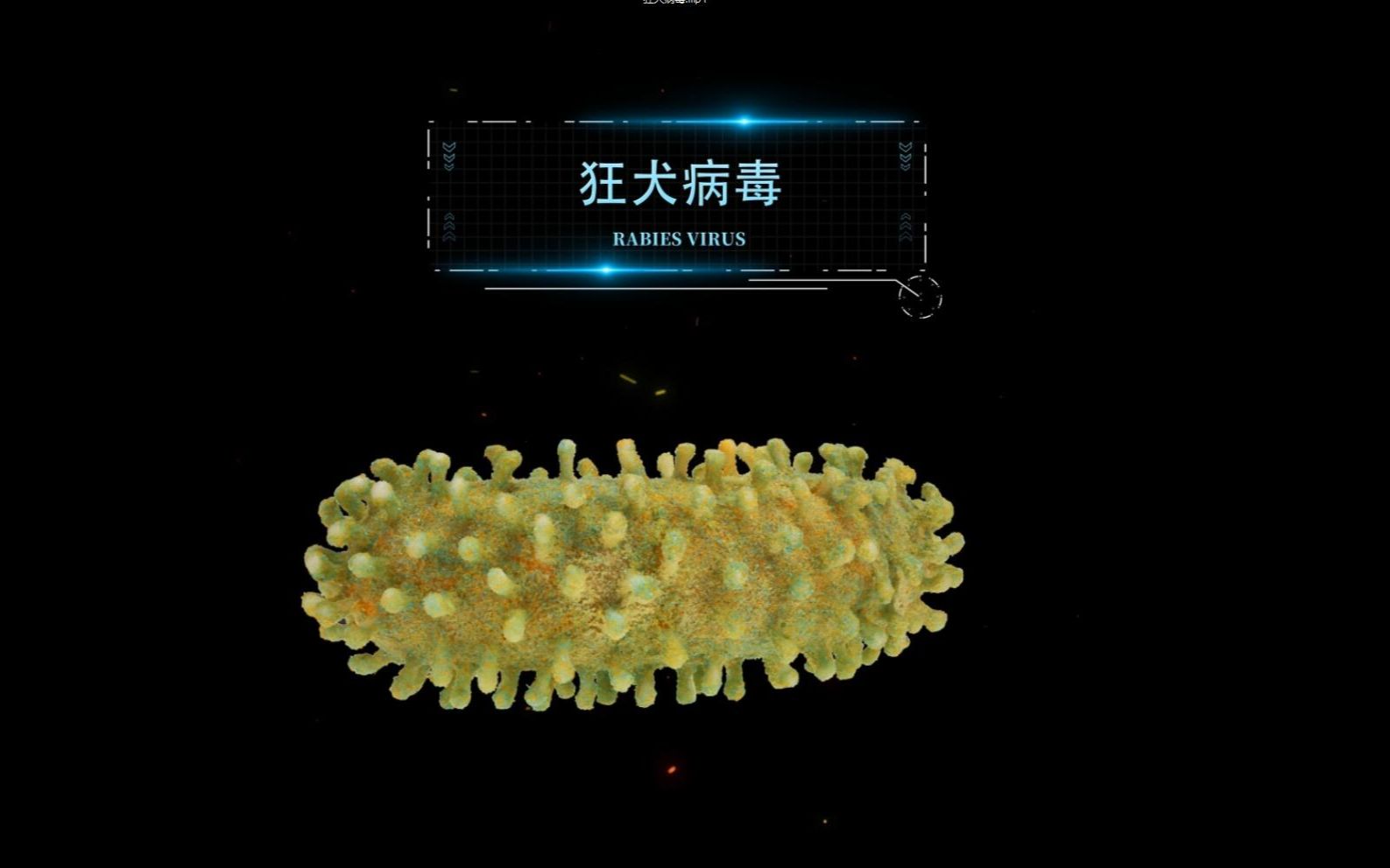 狂犬病毒——病毒模型3D渲染展示