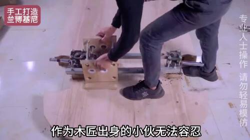 利用木板纯手工给儿子打造兰博基尼玩贝车,这手艺太精湛了