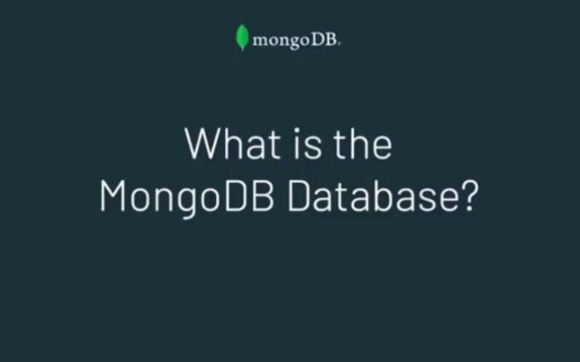 MongoDB官方教程M001 What is the MongoDB Database?