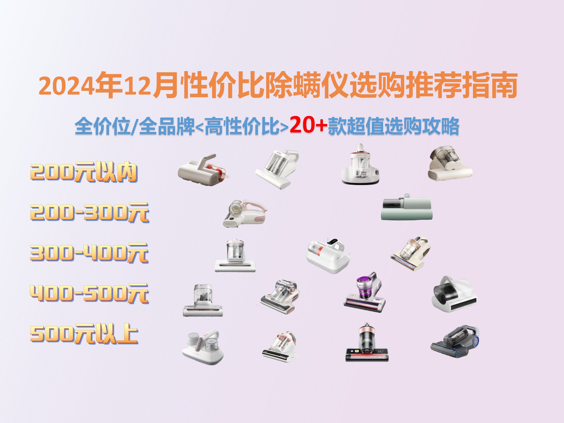 ...款除螨仪推荐~友望/小米/美的/松下/莱克吉米/苏泊尔除螨仪选购指南~