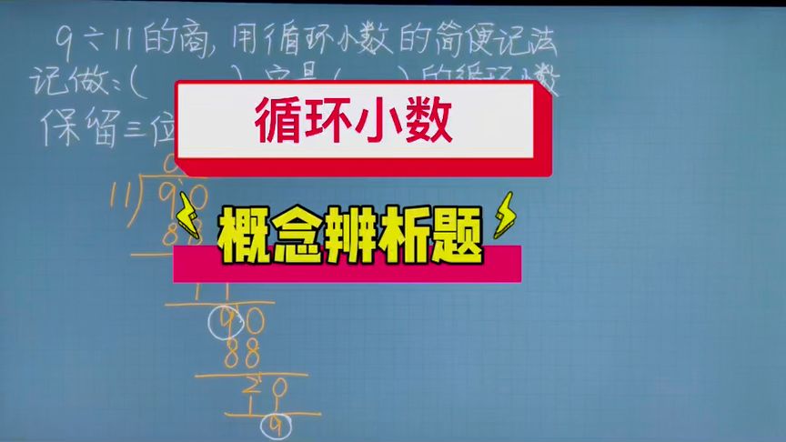循环小数概念辨析题目讲解