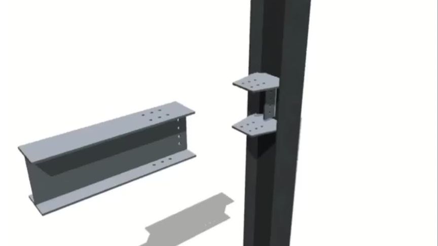 钢结构建筑安装节点3D动画演示(13),你看懂了吗?ߤ�#钢结构