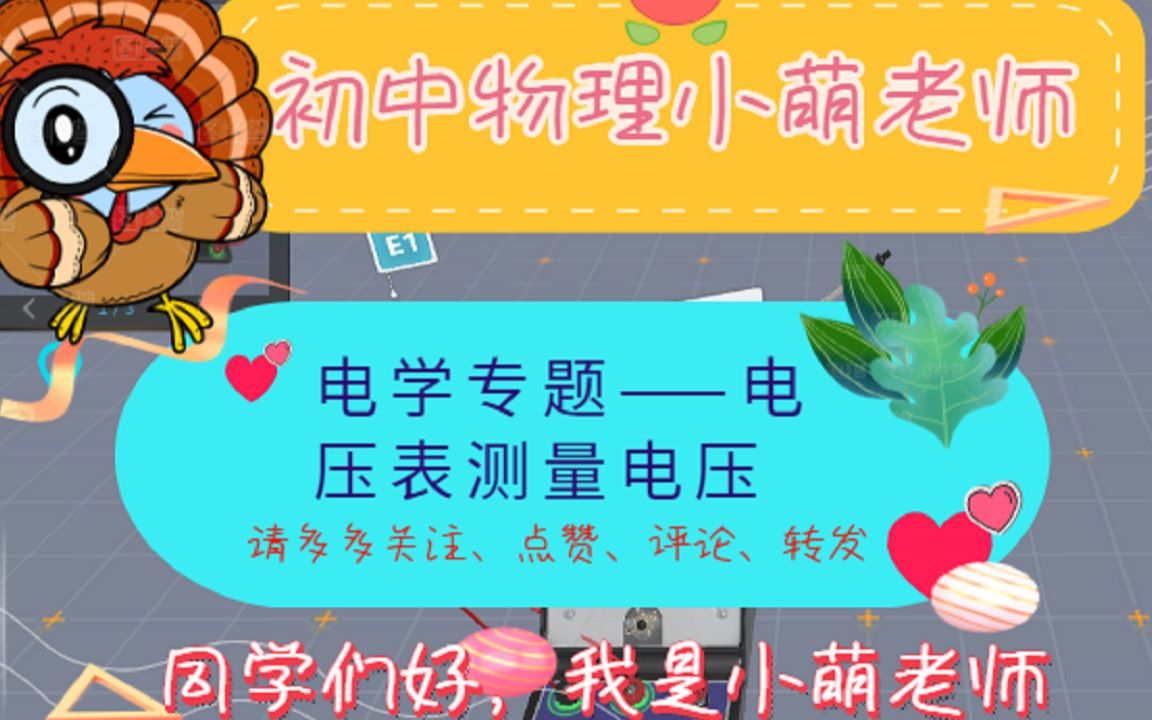小萌老师——初中物理电压表测电压13
