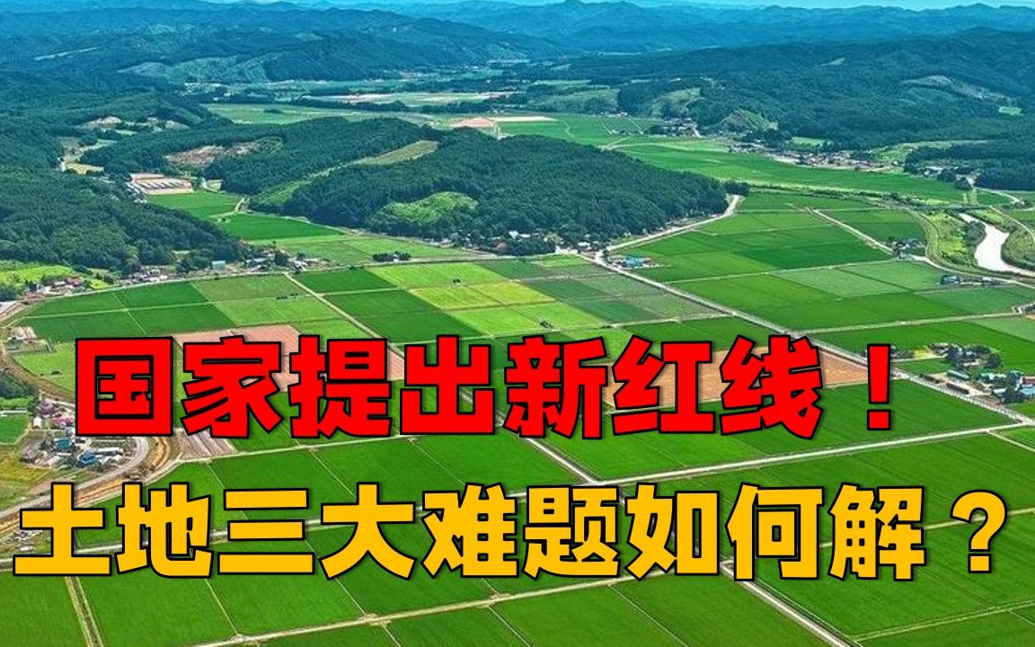 国家提出新红线!分析中国土地和粮食现状,土地三大难题如何解?